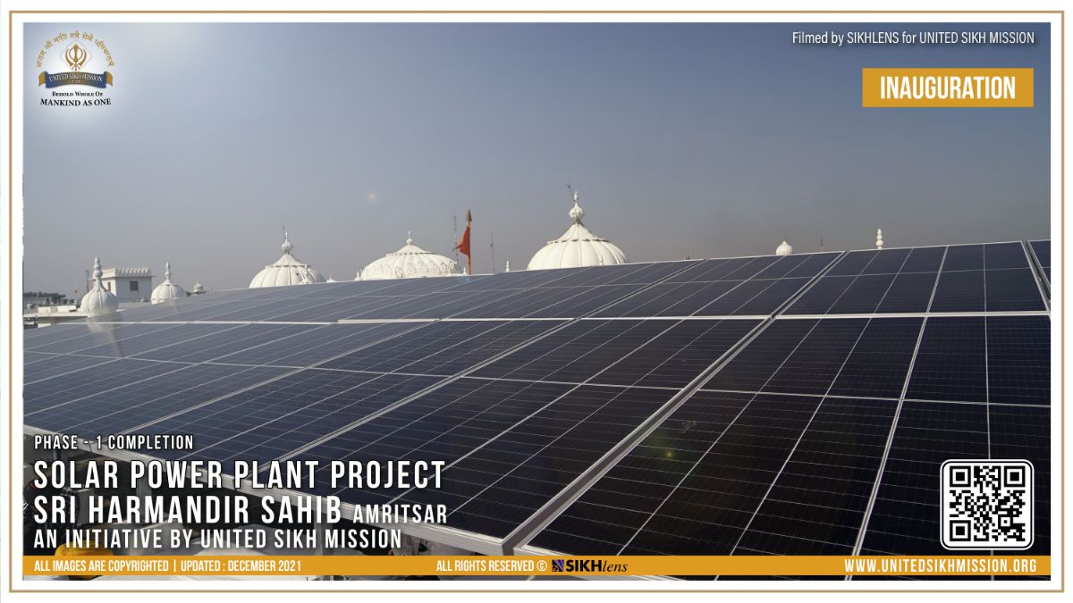 Solar Power Plant initiative by United Sikh Mission - Phase - 1 ...