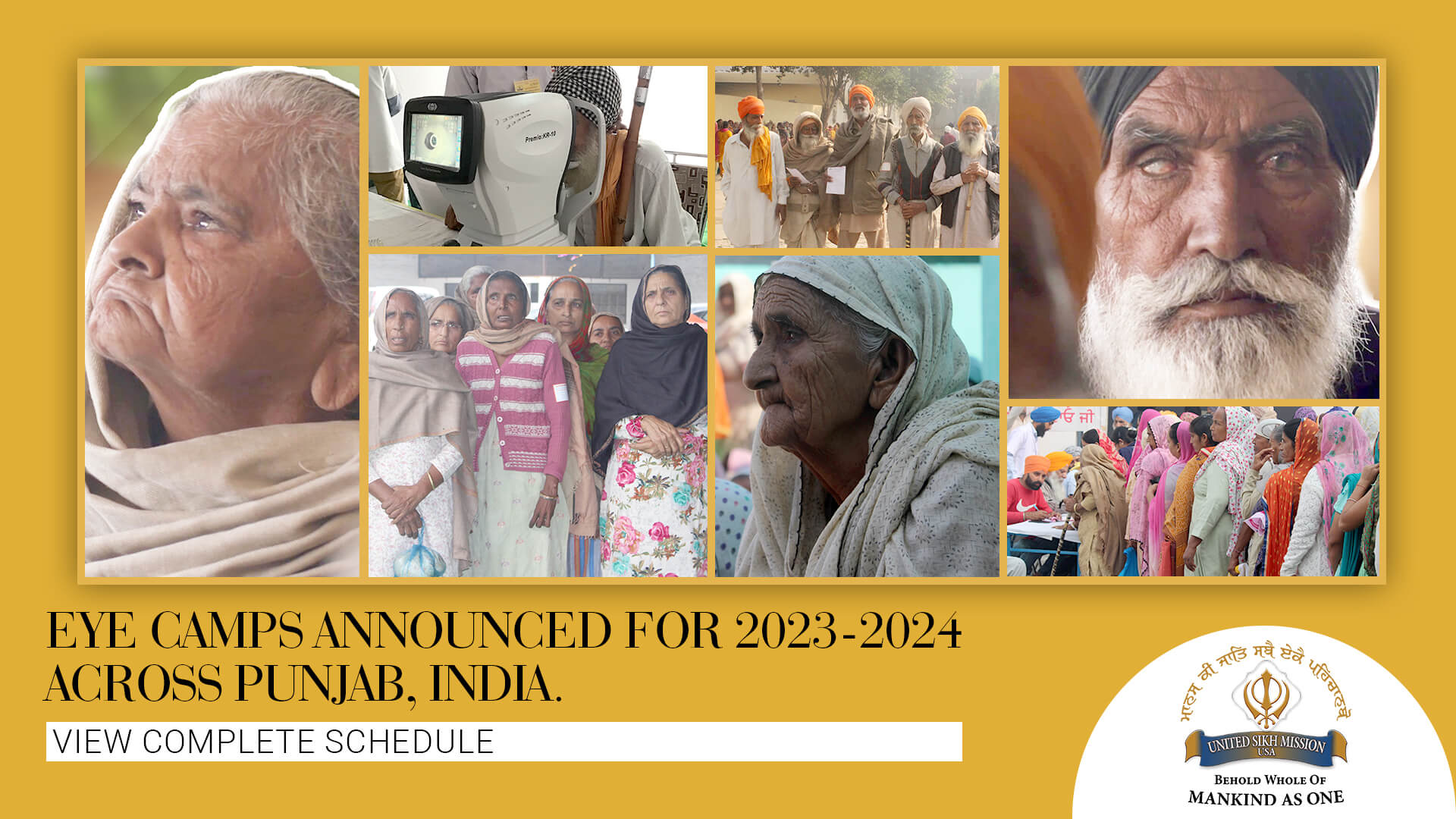 Eye Camps 2023-24 -United Sikh Mision