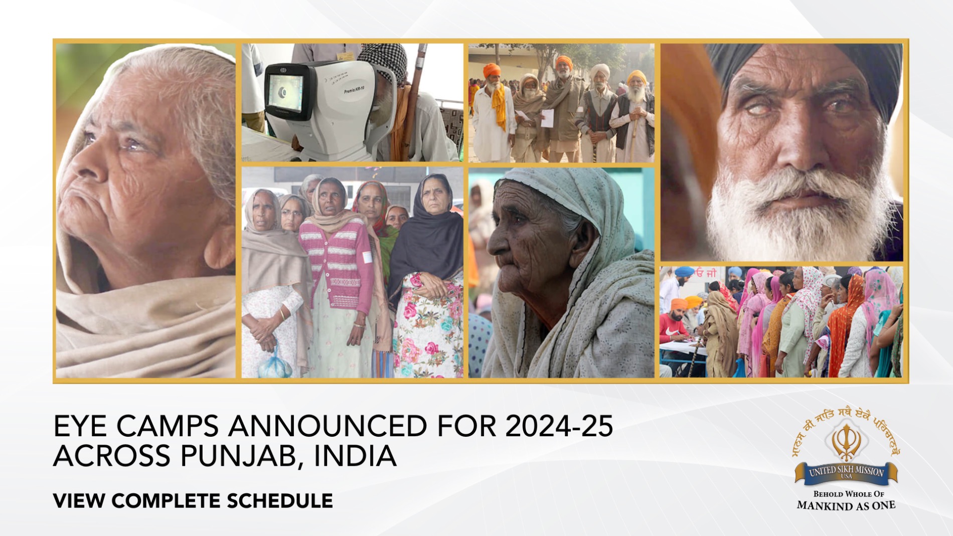 Eye Camps 2024-25 -United Sikh Mision
